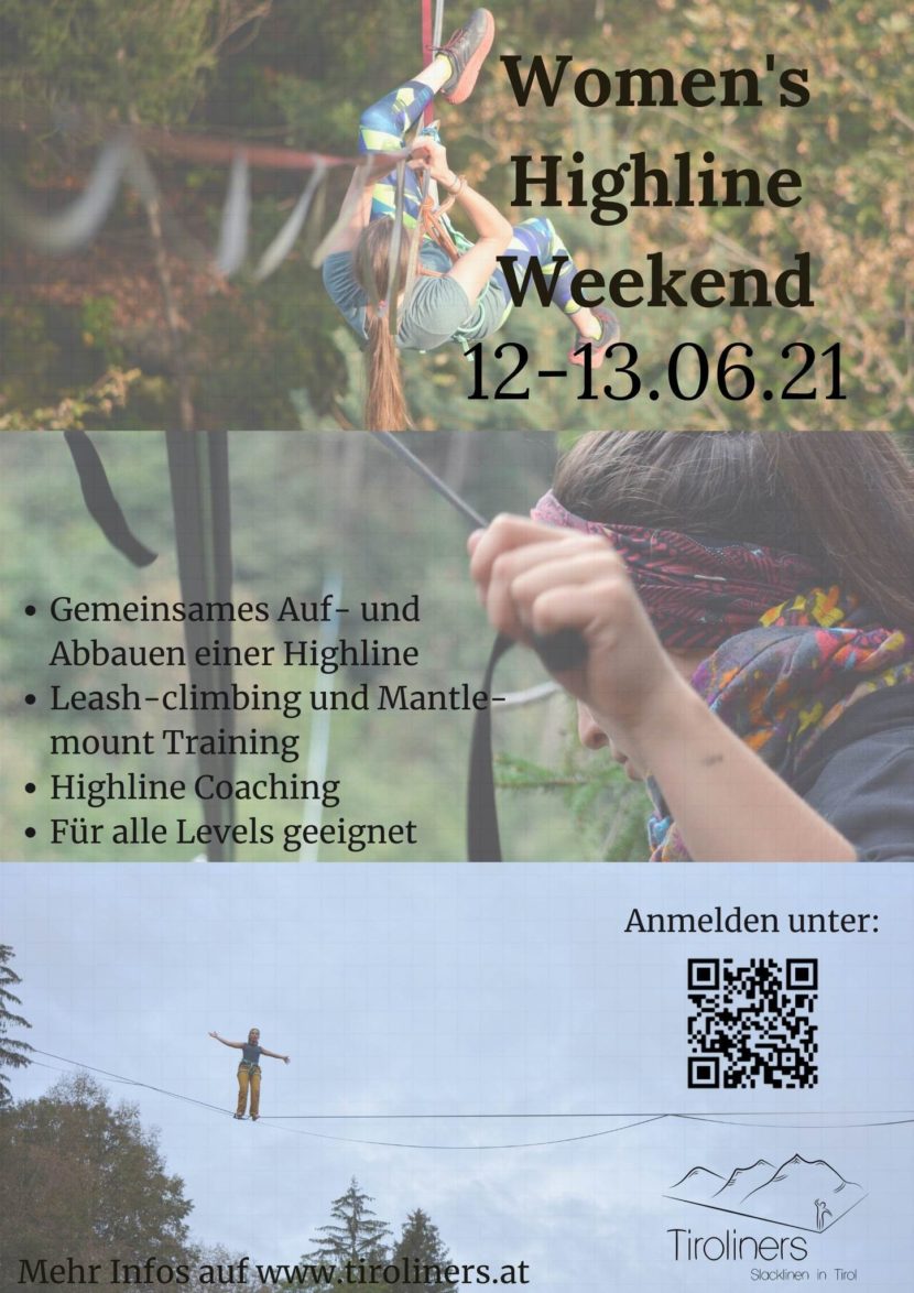 Women’s Highline Weekend - Ankündigung - Tiroliners